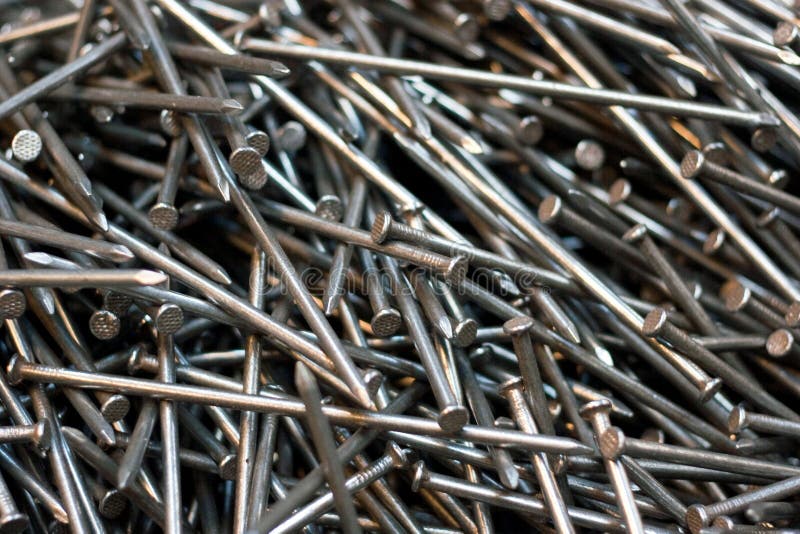 Iron nails abstract stock photo. Image of head, gray - 10653570