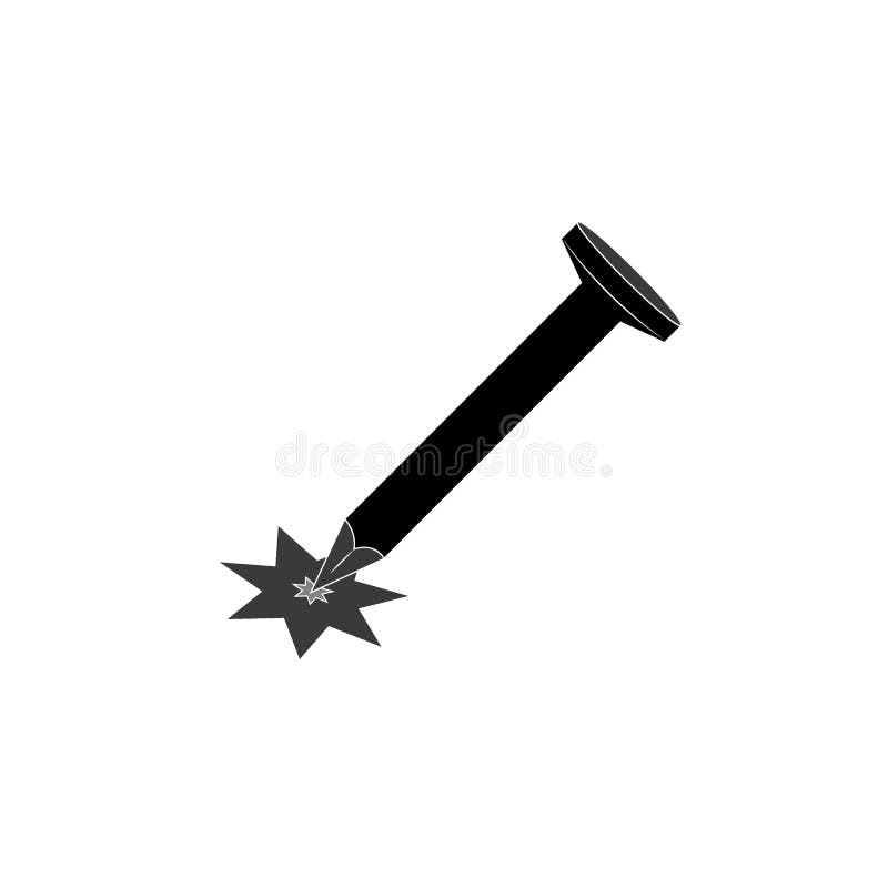 Iron Nails Icon Logo Vector Design Stock Illustration - Illustration of ...