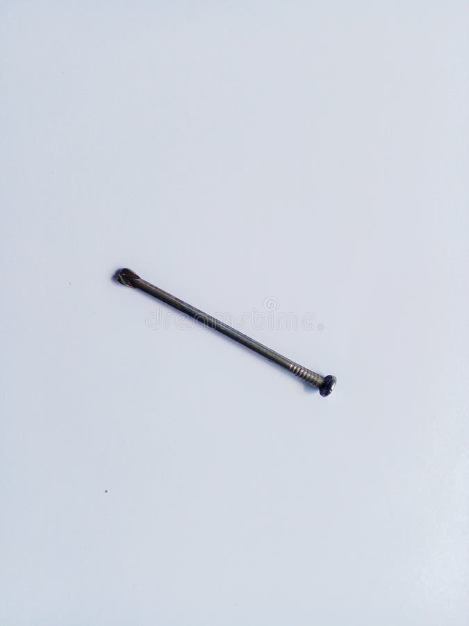 Iron Nails Isolated on White Background. Nails for Construction Stock ...