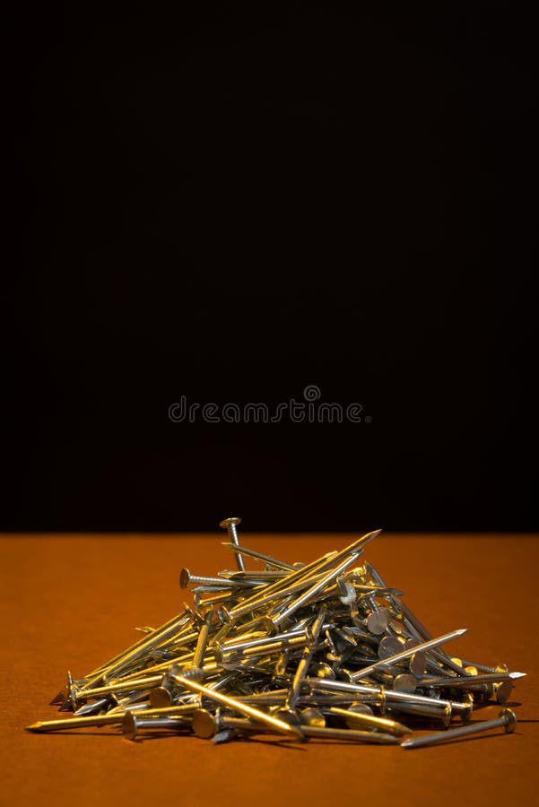 Iron nails stock image. Image of copy, tool, grey, industrial - 39837603