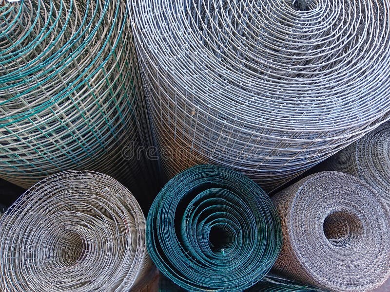 Iron net on display stock image. Image of metallic, wall - 298236867