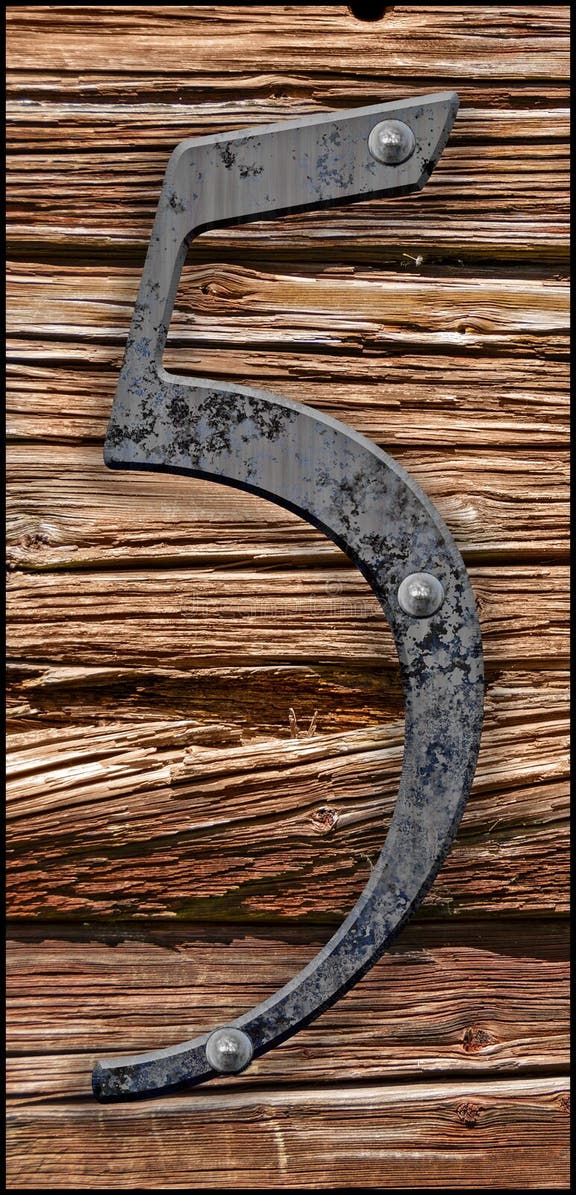 Iron number five stock photo. Image of initial, typography - 243480144