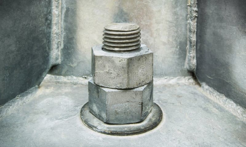Iron Nuts for Use in Installation Stock Image - Image of object, chrome ...
