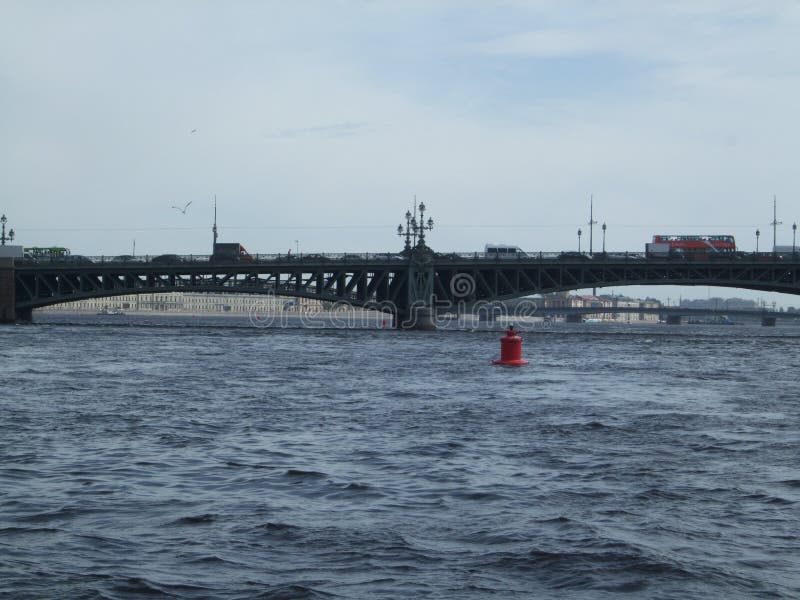 Iron Old Bridge Over the River Saint Peterburg Russia Editorial Stock ...