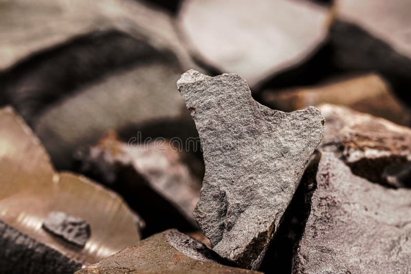 Iron Ore or Hematite, Metallurgy Use, Steel Raw Material Stock Photo ...
