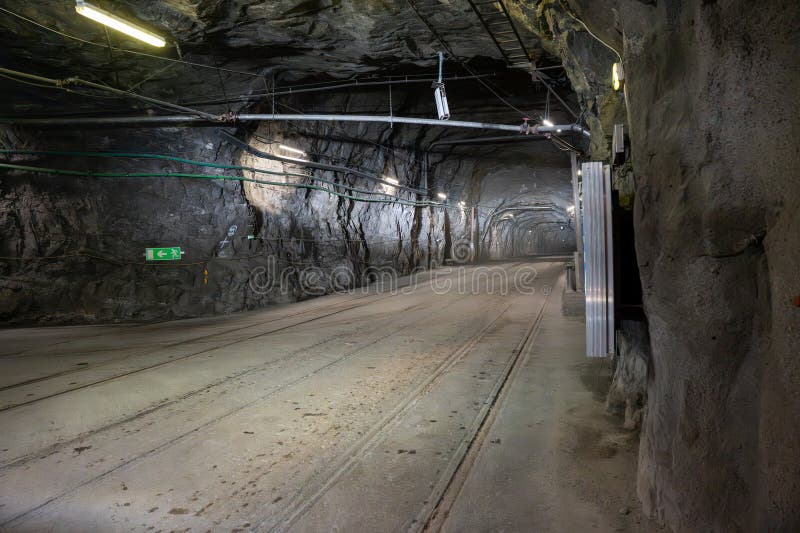 Iron Ore Mine Tunnel in Kiruna Sweden Stock Photo - Image of industrial ...