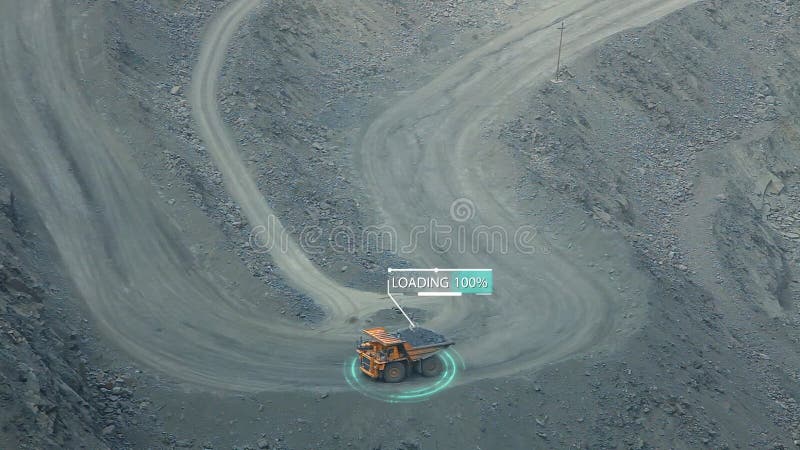 Iron Ore Mining Dump Truck with Infographics is 100 Percent Loaded ...