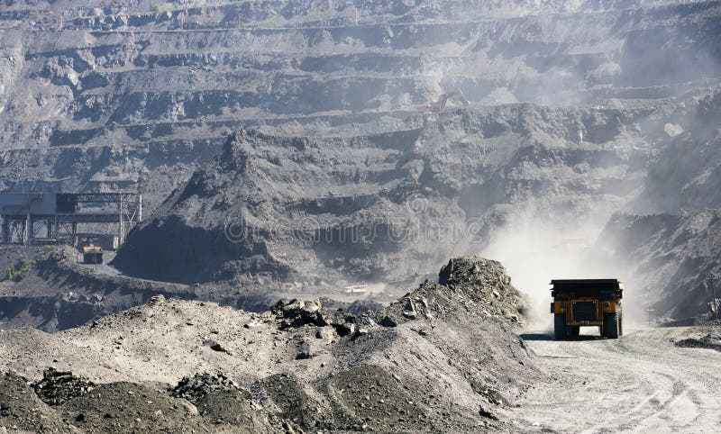 Iron ore mining stock image. Image of environment, carries - 164158891