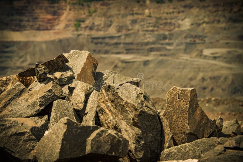 Iron ore mining stock photo. Image of mineral, geology - 84244906