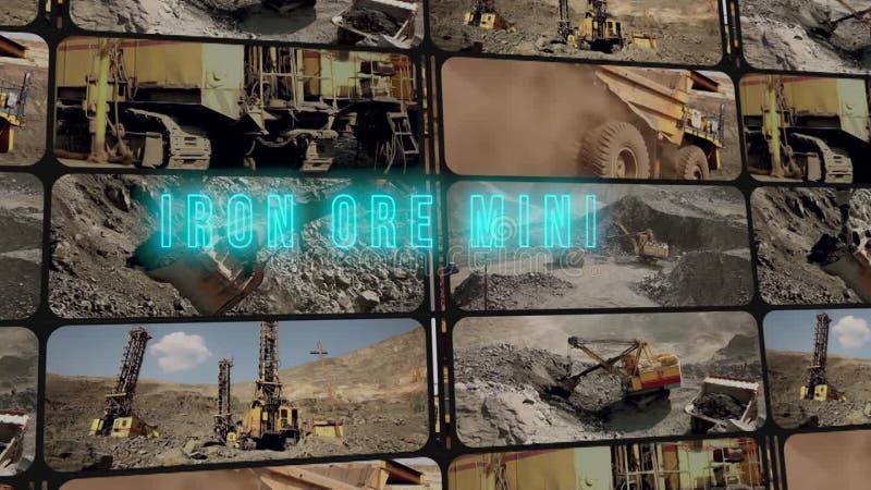 Iron Ore Mining Infographics. Iron Ore Mining Inscription. Iron Ore ...