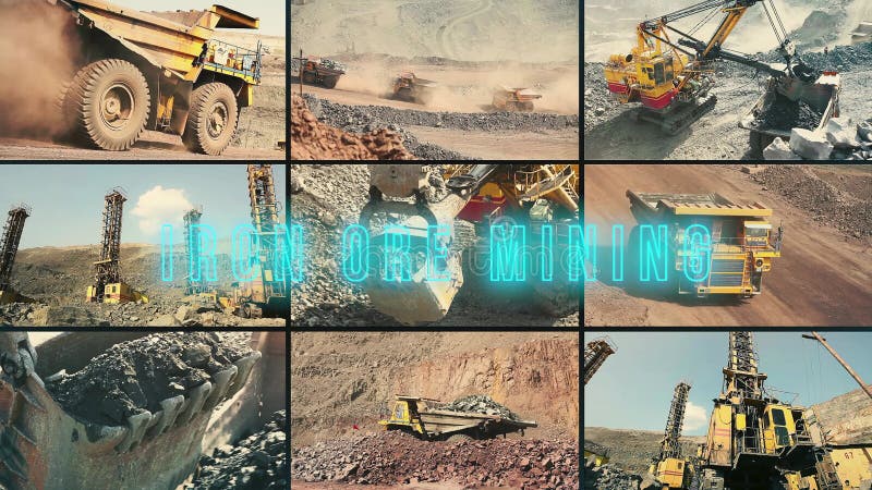 Iron Ore Mining Infographics. Iron Ore Mining Inscription. Iron Ore ...
