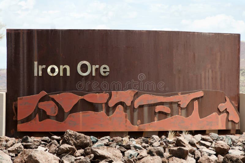 Iron Ore Mining Sign editorial photography. Image of australia - 117349367