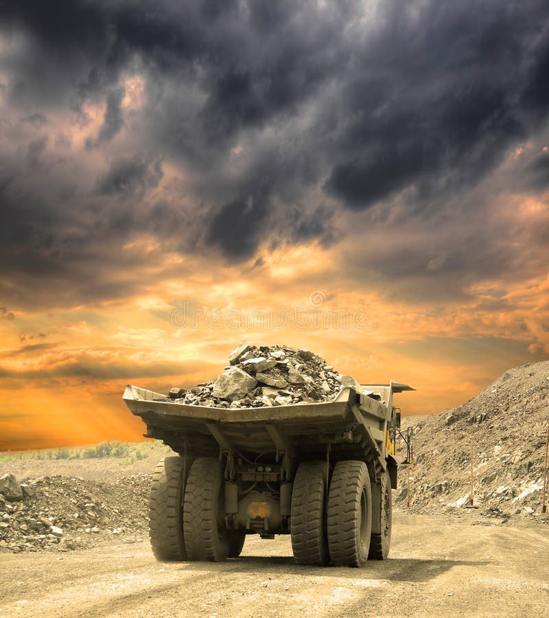 Iron ore opencast stock image. Image of truck, dumper - 51236665