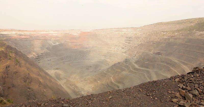 Large Iron Ore Quarry. Panorama of an Iron Ore Mine. Iron Ore Quarry ...