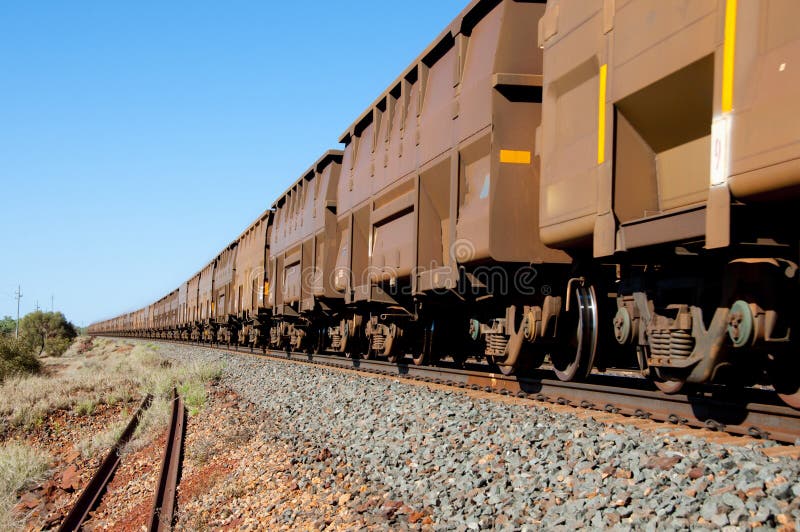 Iron Ore Train stock image. Image of track, transportation - 120672235
