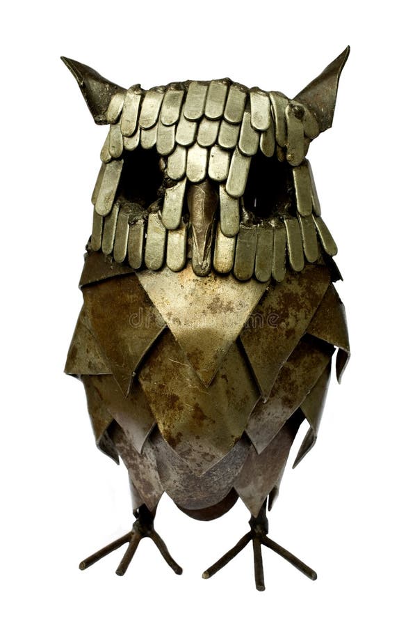 Iron owl stock photo. Image of rusty, iron, isolated - 10979172