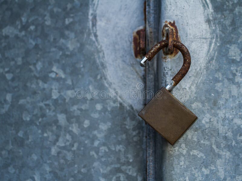 Iron padlock stock photo. Image of door, security, close - 44858892