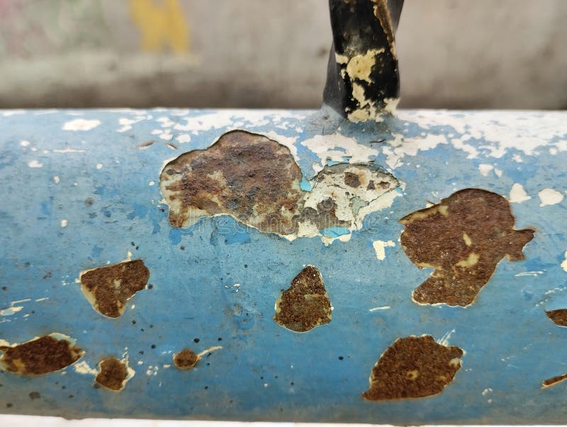 The Iron Paint on the House Fence is Peeling Stock Photo - Image of ...