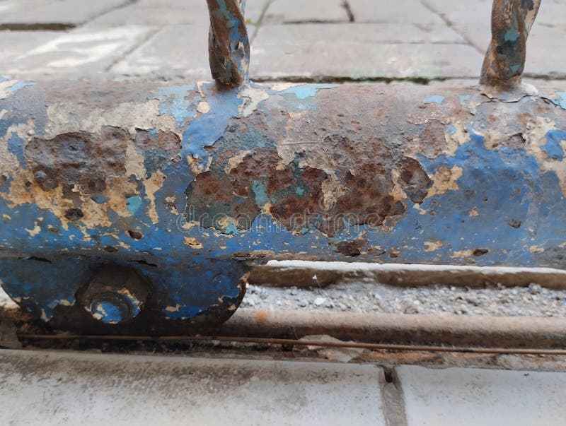 The Iron Paint on the House Fence is Peeling Stock Photo - Image of ...