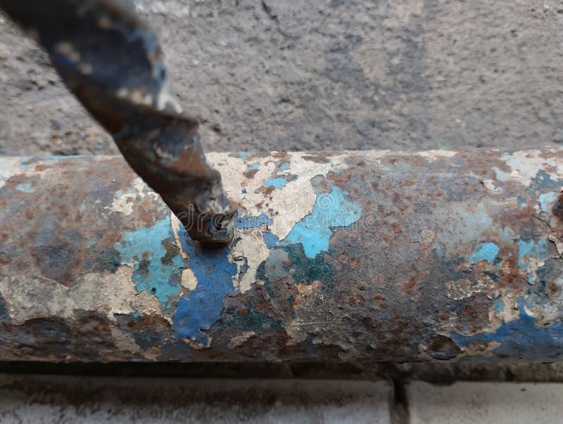 The Iron Paint on the House Fence is Peeling Stock Photo - Image of ...