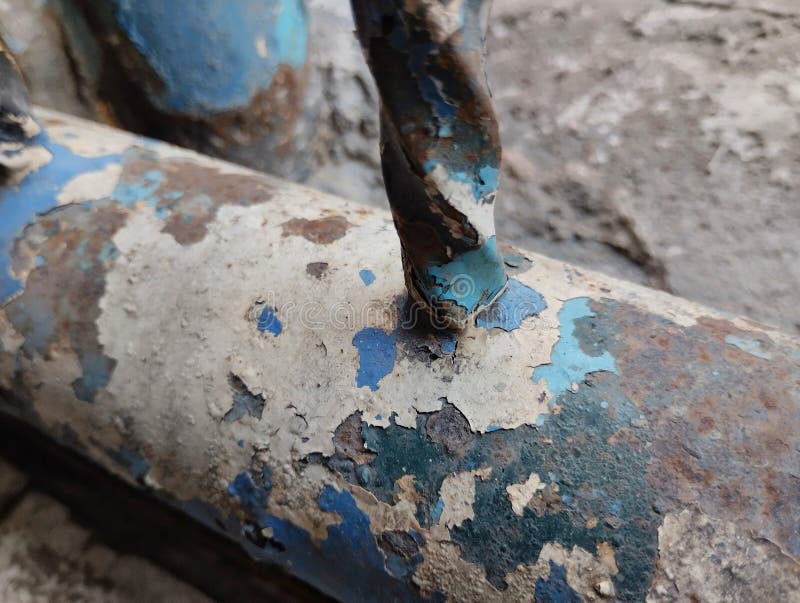 The Iron Paint on the House Fence is Peeling Stock Photo - Image of ...