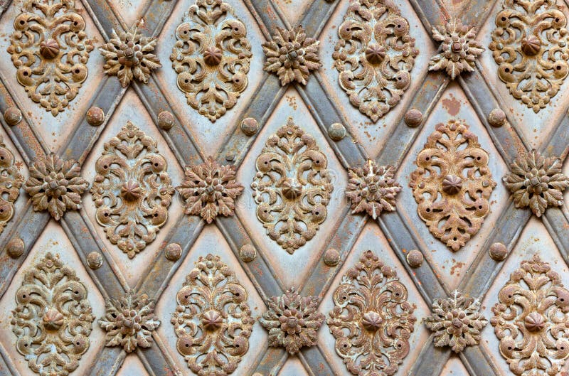 Iron Pattern on the Old Gate Stock Photo - Image of materials, pattern ...