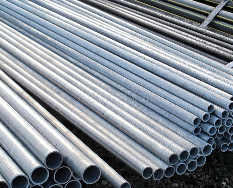 Iron Pipes for the Transport of Electrical Cables Stock Photo - Image ...