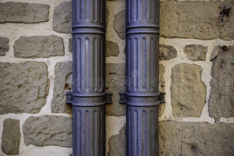 Iron pipes wall stock photo. Image of drainage, metal - 187662382