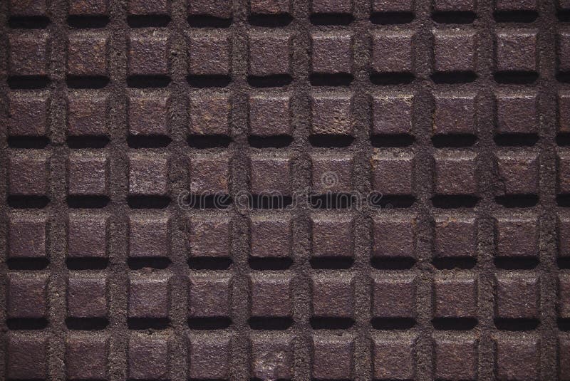 Iron Plate with a Checkered Pattern. Stock Photo - Image of iron, brown ...
