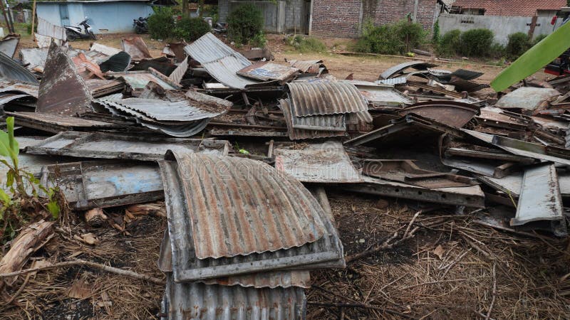 Iron Plates, Piled on the Ground, Rusty Dust Stock Photo - Image of ...