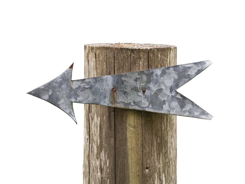Steel Pointer To the Right and Left Isolated on White Background Stock ...