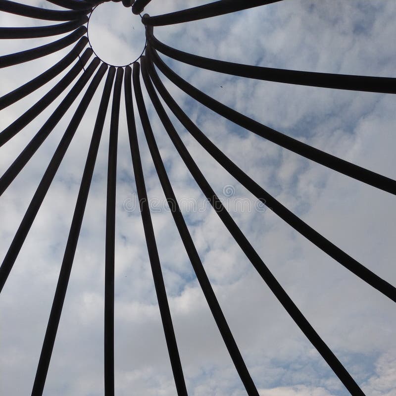 Iron Pole and Iron Chain Yellow Green Stock Image - Image of textile ...