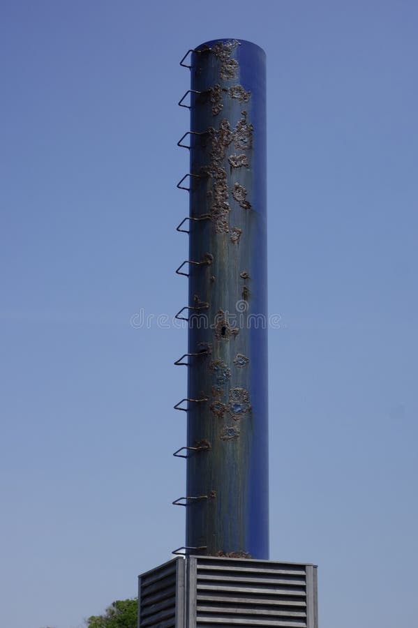 Iron pole for climbing stock image. Image of harbor - 374435345