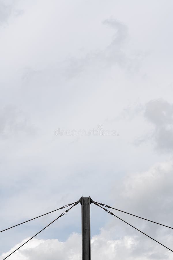 Iron Pole of High Mast of Train Stock Photo - Image of infrastructure ...