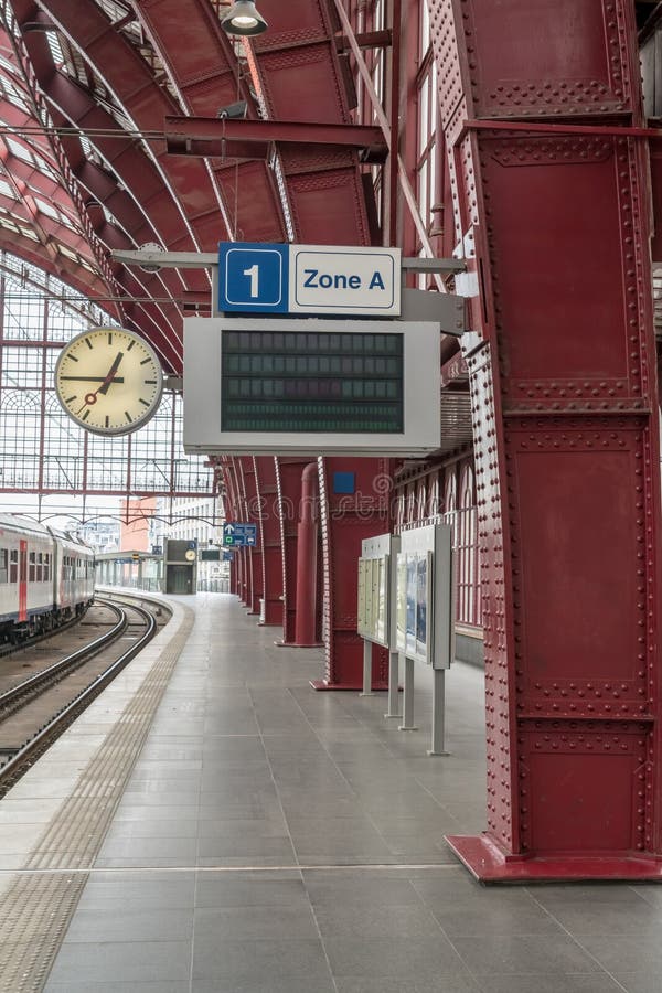 Iron Pole in a Railway Station Stock Photo - Image of cable, platform ...