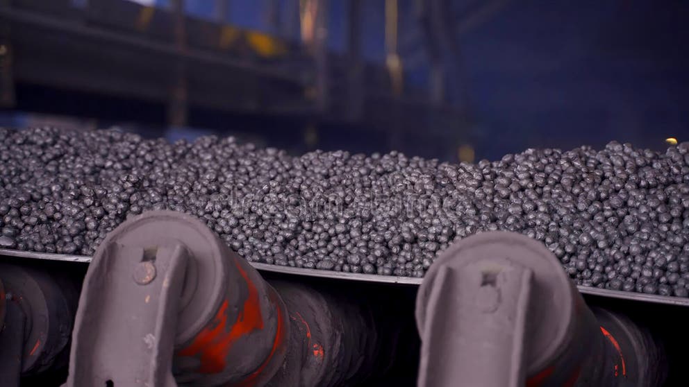 Iron Production Process in a Mine Mineral Processing Plant Stock Photo ...