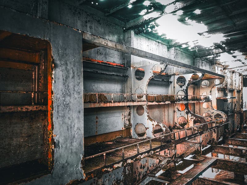 Iron Rack on Abandoned Suction Cup Ship Stock Image - Image of ...