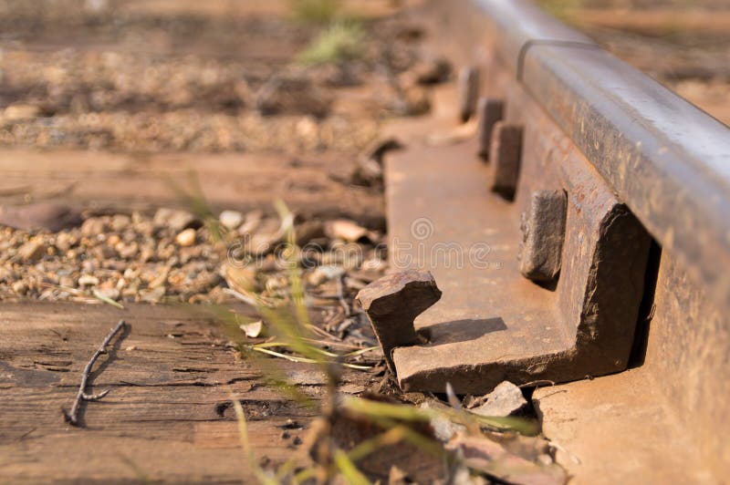 Iron rail stock photo. Image of railway, wood, light - 56142222