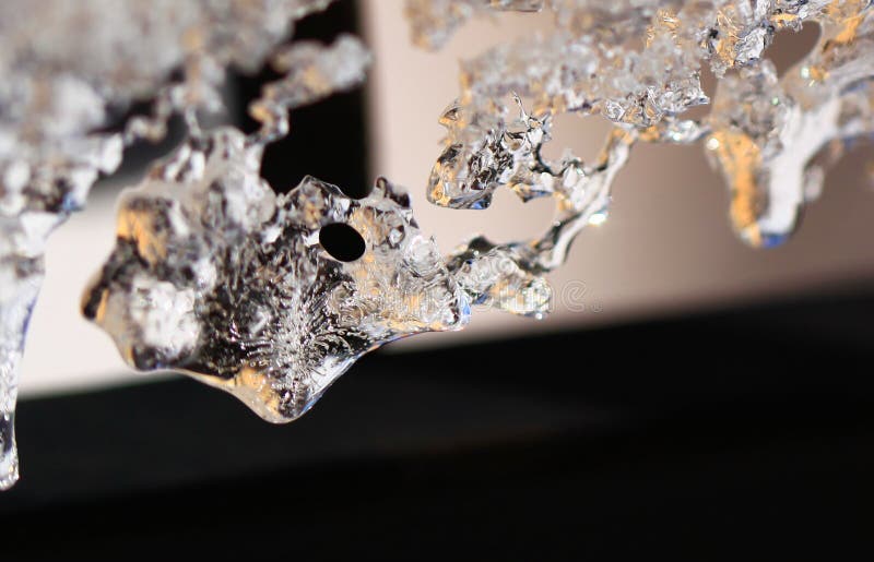 Iron Railing Covered with Morning Frost. Snow and Ice Texture Stock ...