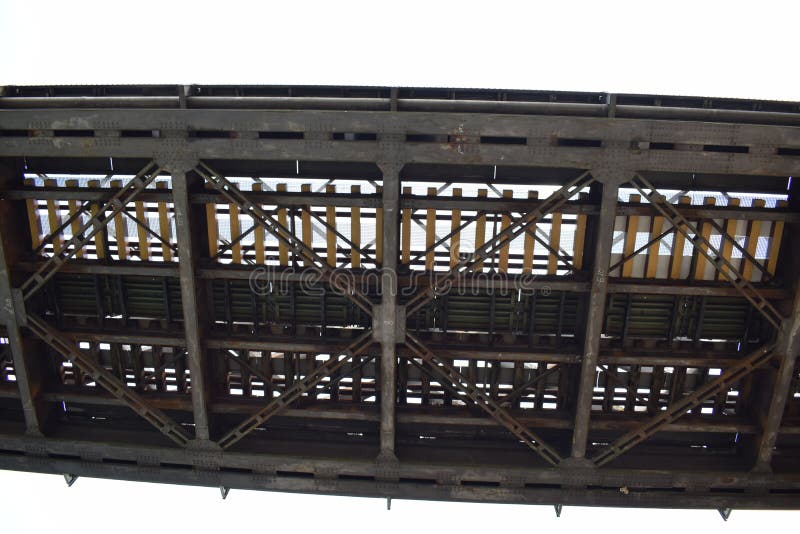 Iron railroad bridge stock image. Image of arch, track - 254674919