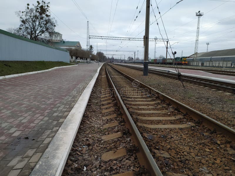 Iron Rails, Old Station, Platform Stock Photo - Image of platform, iron ...