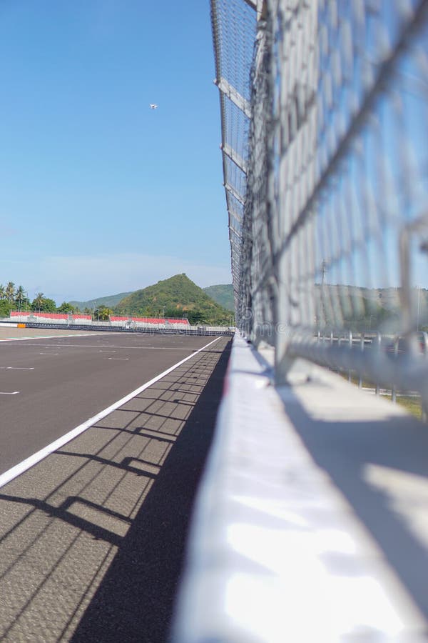 Iron Rails at a Racing Circuit, Photo Focused on the Asphalt of the ...