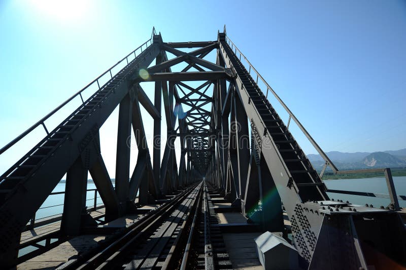 Iron Railway Track on Meadow in Oberhavel Stock Image - Image of meadow ...