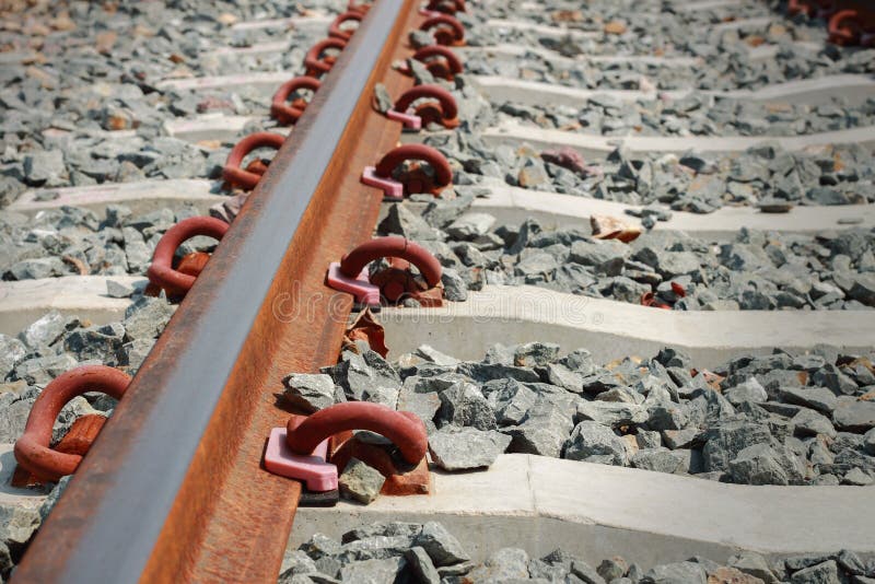 Iron Railway Track on Meadow in Oberhavel Stock Image - Image of meadow ...