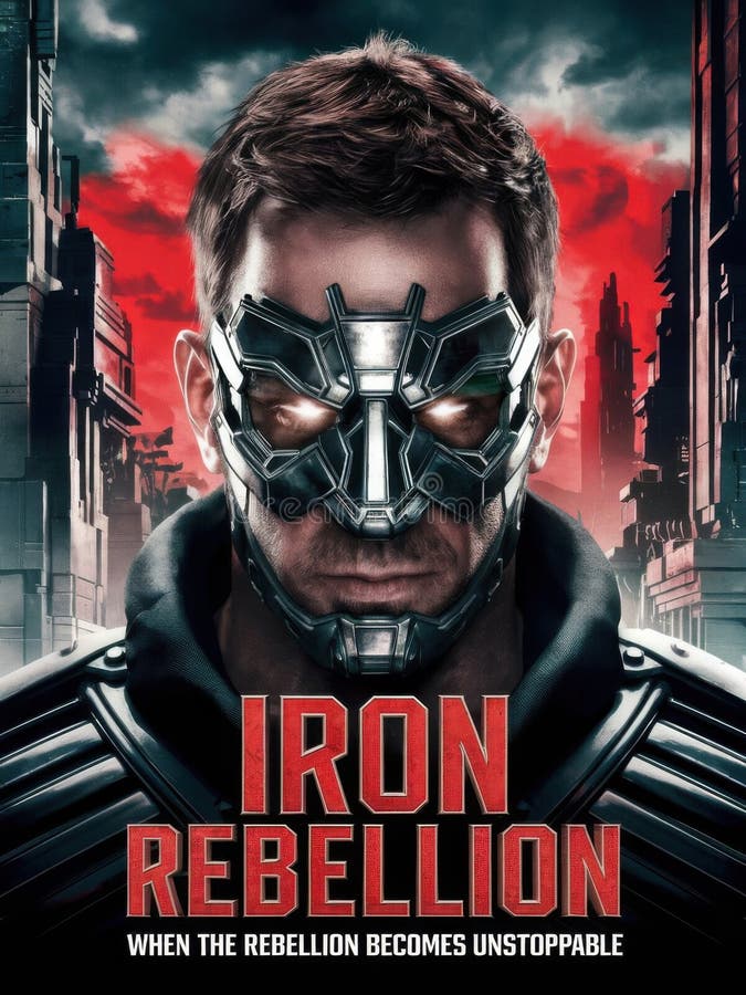 Iron Rebellion Poster stock illustration. Illustration of face - 388619376