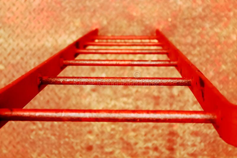 Iron red ladder stock photo. Image of pattern, orange - 181110464