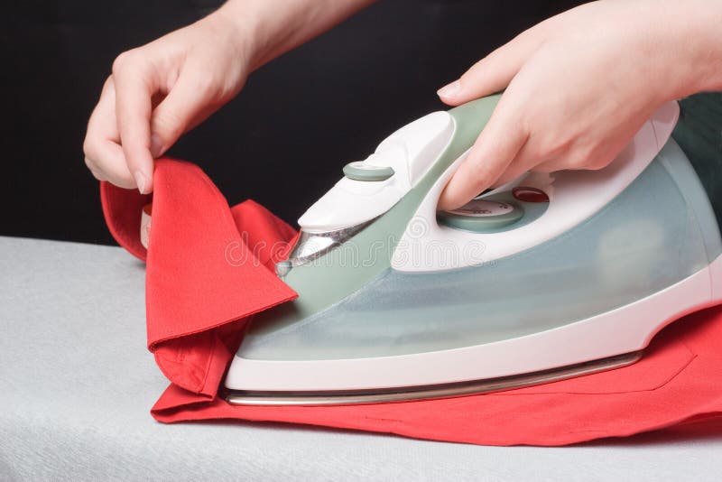 Iron and red shirt stock photo. Image of shirt, wrinkles - 6872852