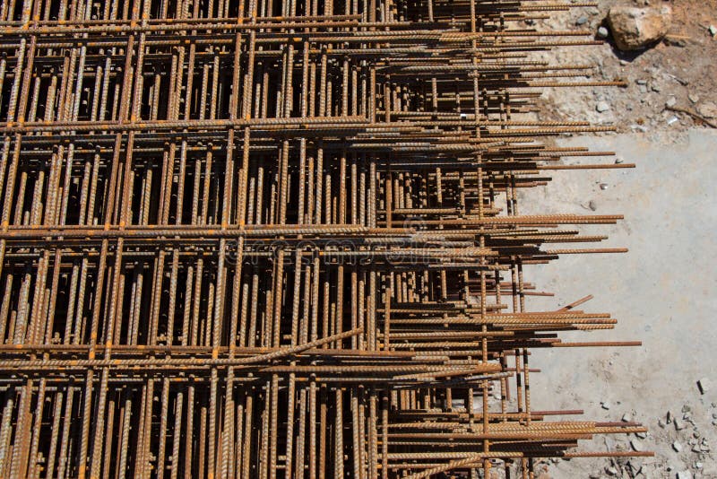 Iron Reinforcement Bars for Construction Stock Image - Image of rebar ...