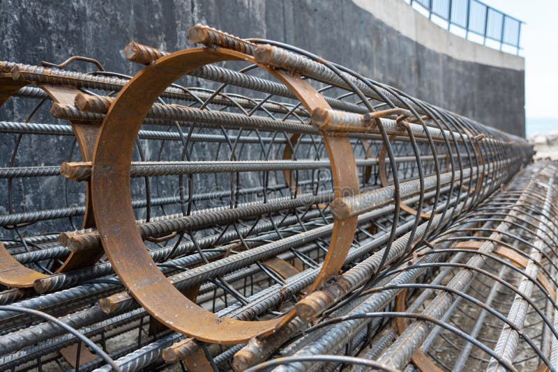 Iron Reinforcement Welded into the Structure for the Foundation Stock ...