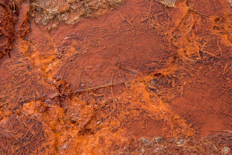 Iron Rich Mineral Water Spring in Iceland Stock Image - Image of ...